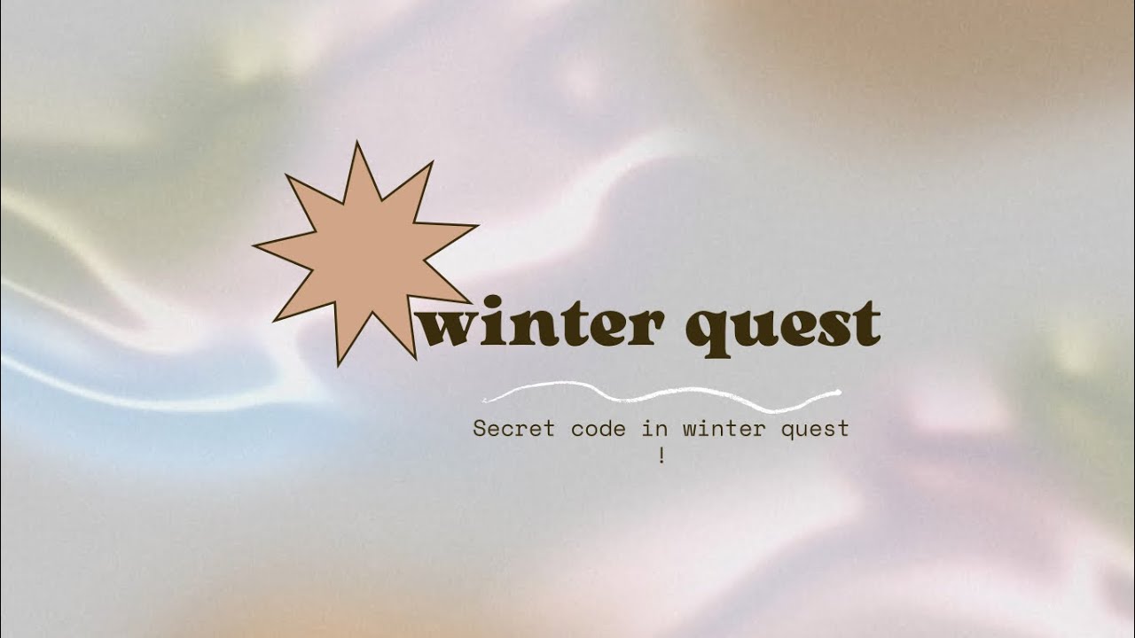 THE SECRET CODE IN WINTER QUEST !! | what it does ! - YouTube