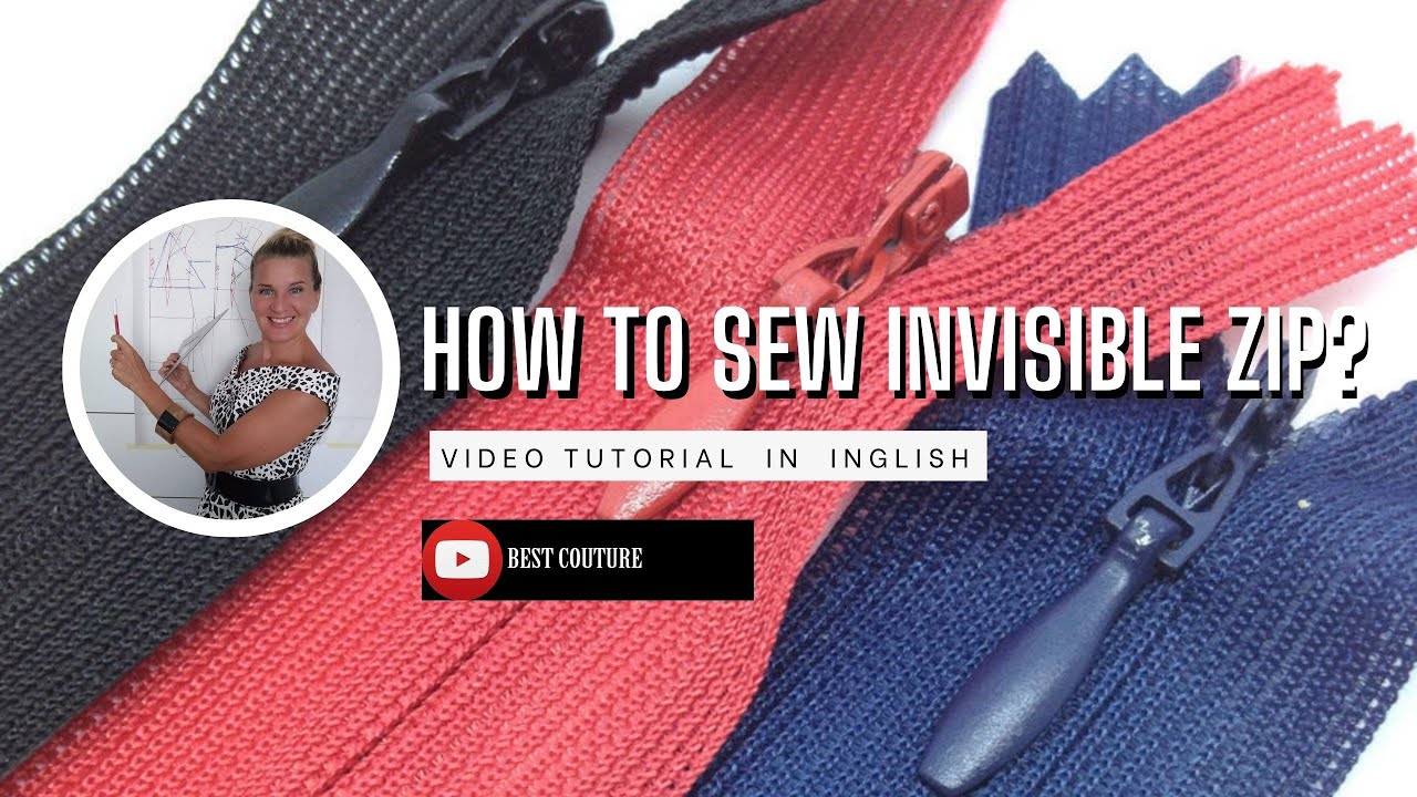 ️👗👍Video Tutorial in Inglish! Sewing Invisible ZIPES In 5 minutes ! How ...