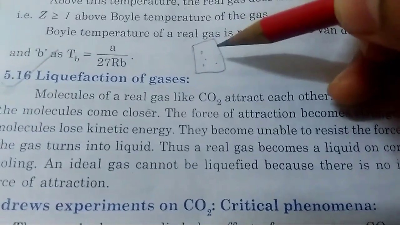 Andrew's experiment on Carbon Di oxide and corrections to the ideal gas ...