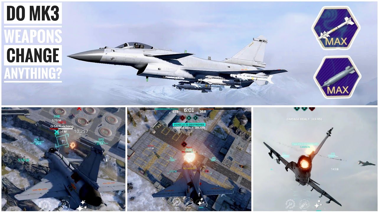 MWT Tank Battles J10 Chengdu mk3 LT2 laser bomb & PL7 air missile ...