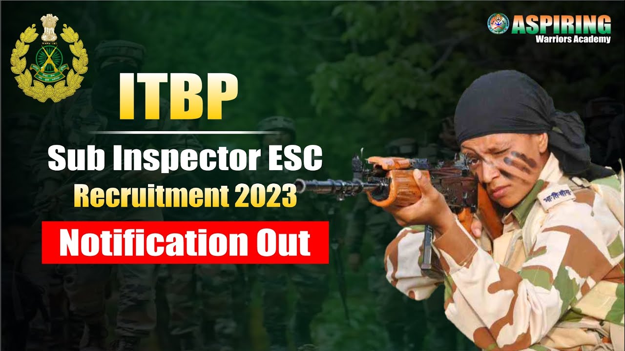 ITBP Sub Inspector ESC Online Form 2023 | Full Explanation | AWA - YouTube