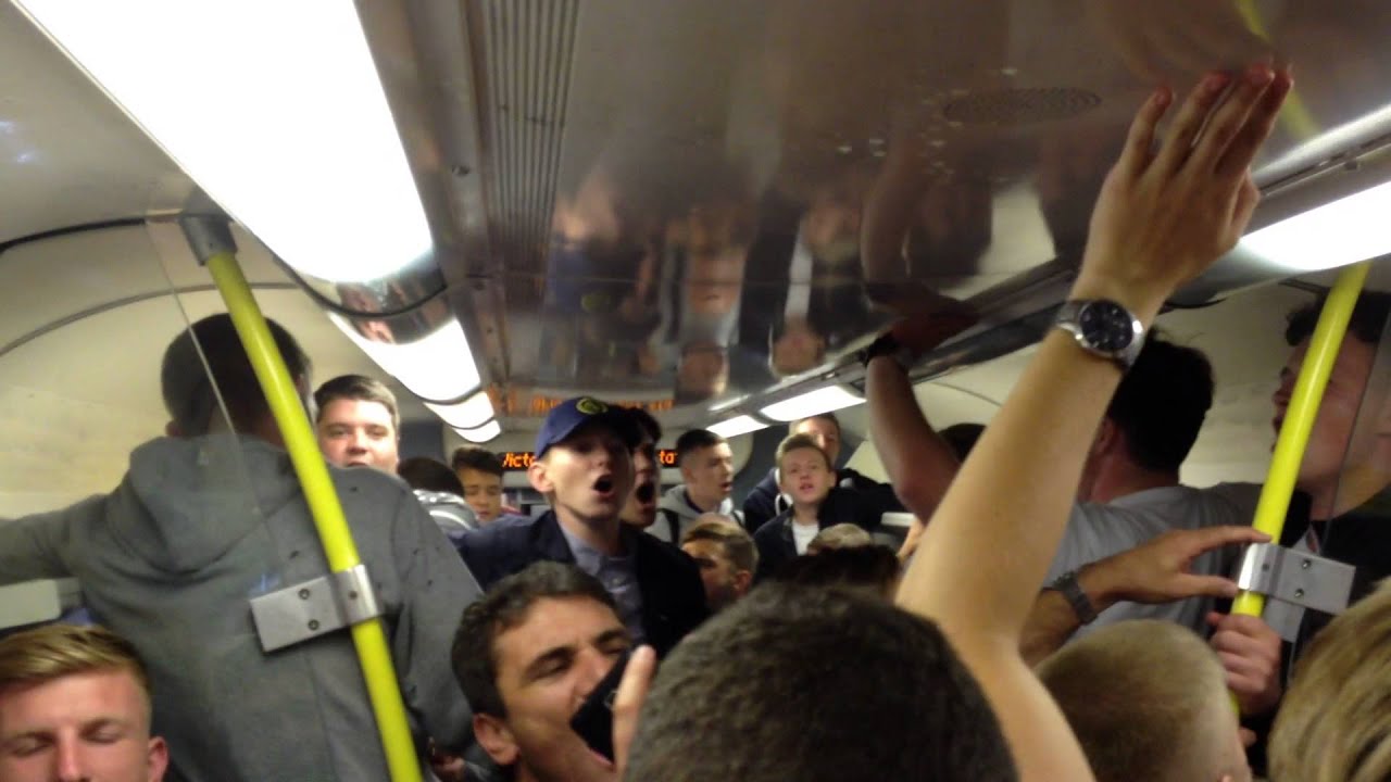 West Ham Fans On the Train After 3-1 Win At Palace 23/08/2014 - YouTube