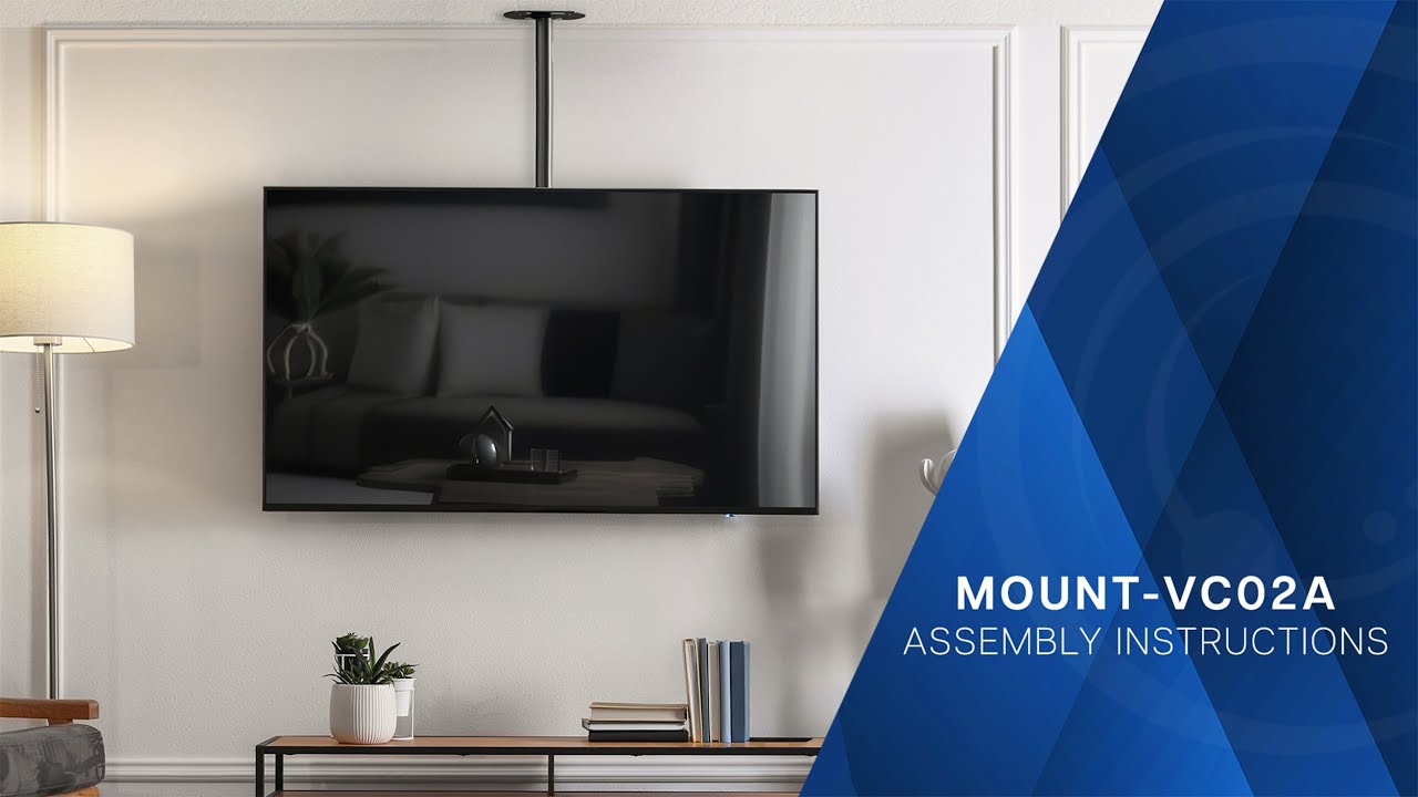 MOUNT-VC02A Articulating Ceiling TV Mount Assembly by VIVO - YouTube