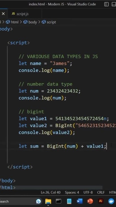 BigInt adding with simple number - YouTube