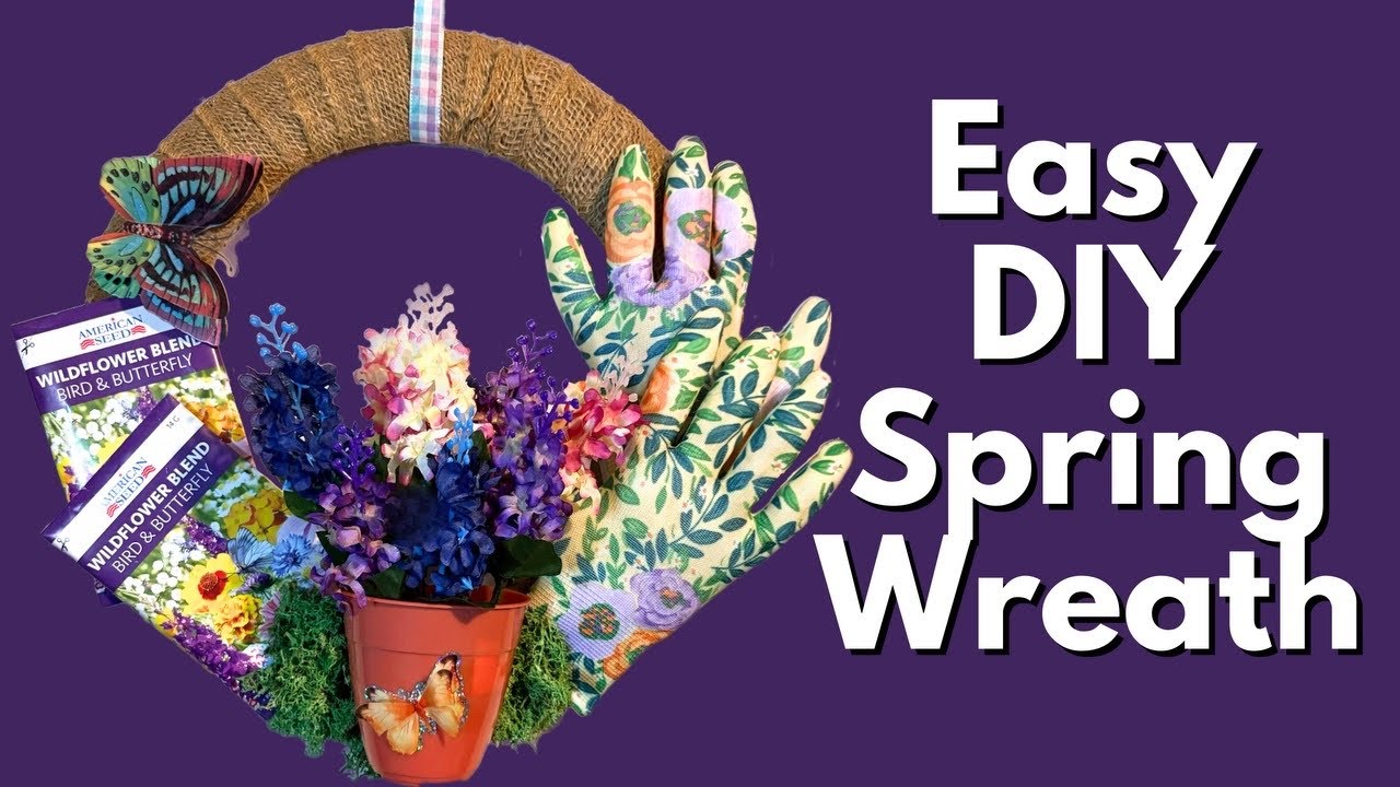 Easy DIY Spring Wreath | Dollar Tree Wreath | DIY Wreath - YouTube
