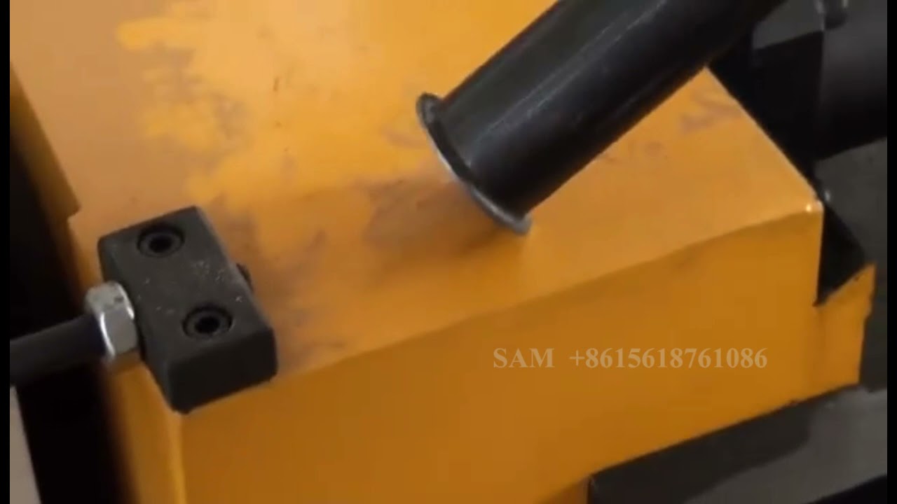 automatic pipe end flanging machine - YouTube