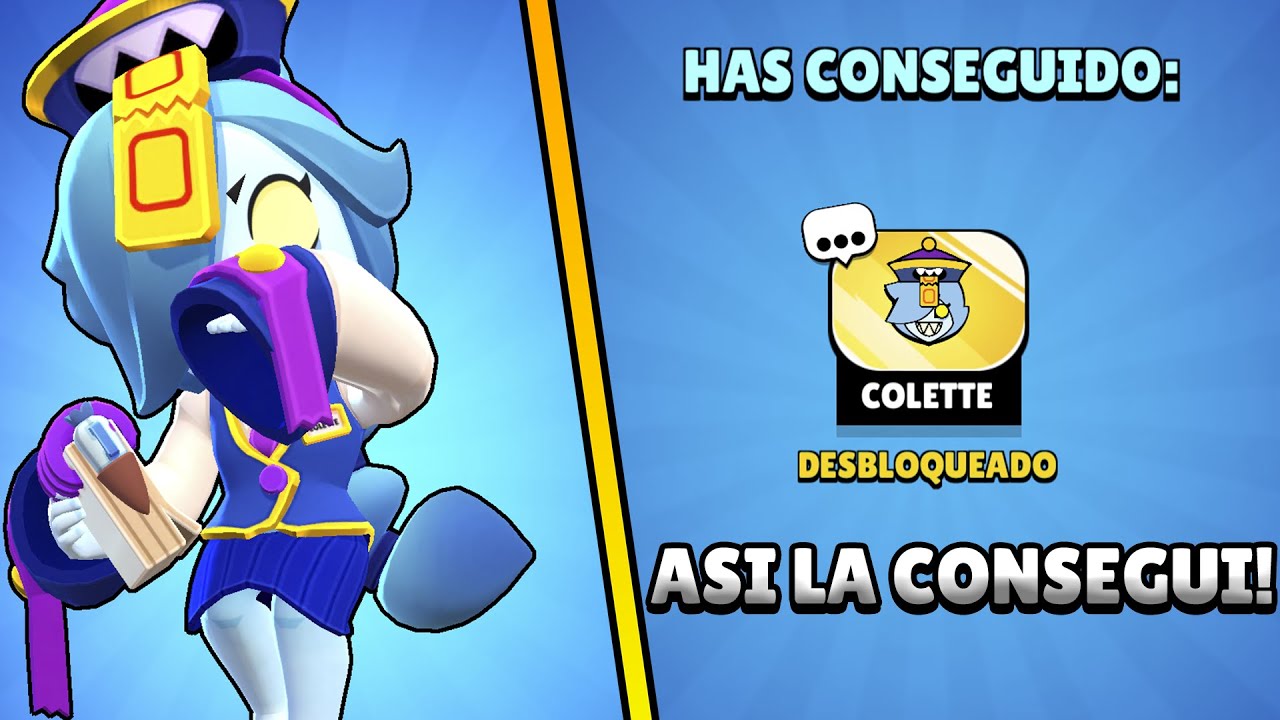 ASI CONSEGUI LA SKIN DE COLETTE DE LIGA ESTELAR EN BRAWL STARS - YouTube