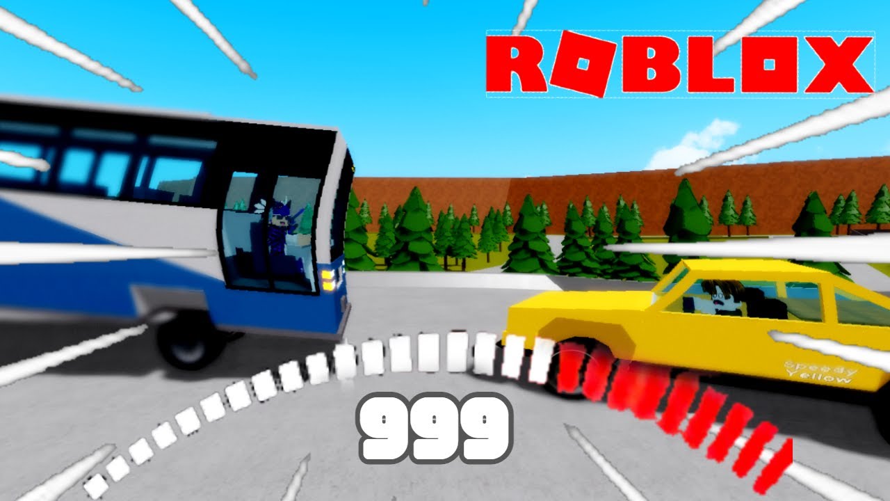 Speed crashing into cars with a bus that goes over 999 mph | Roblox ...