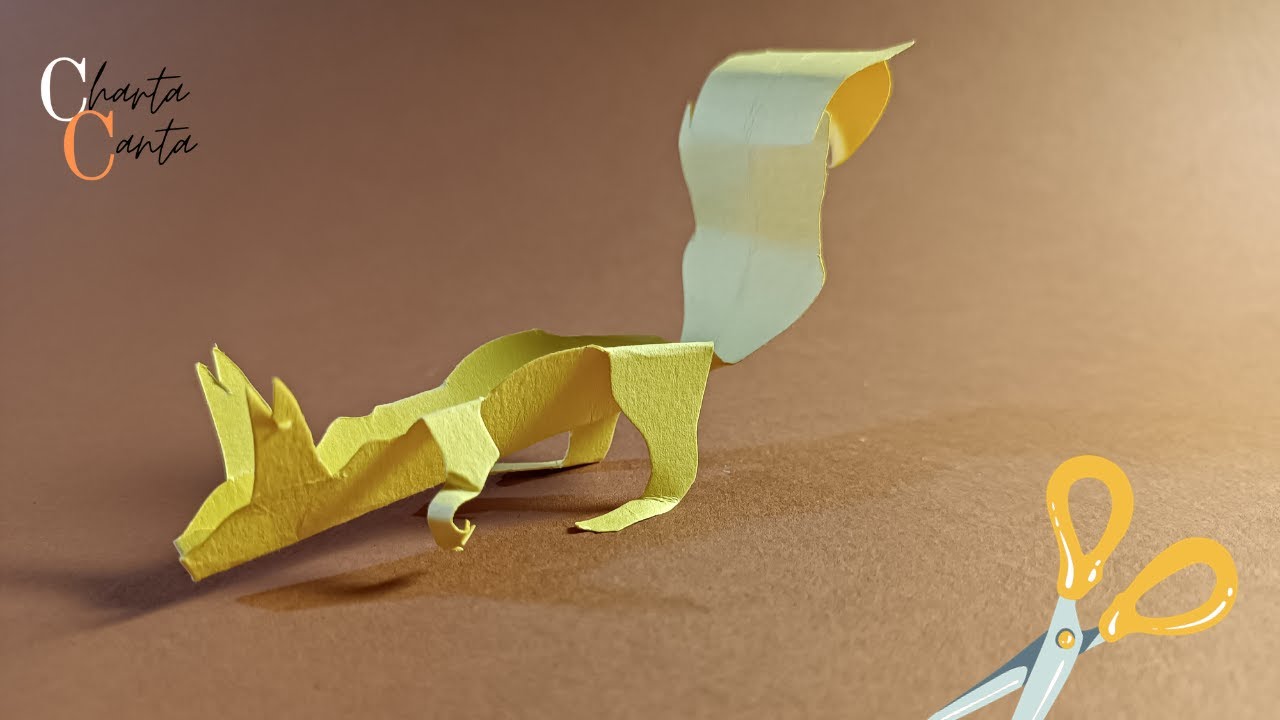 EASY ANIMAL PAPER CRAFT IDEAS: PAPER SQUIRREL IN ONE FOLD - YouTube