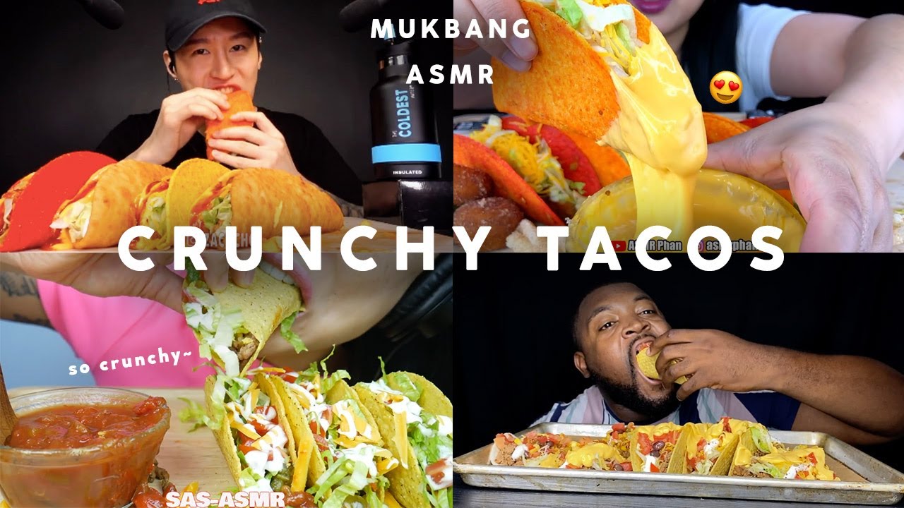CRUNCHY TACOS Eating Compilation | Highly Requested Foods #7 - YouTube