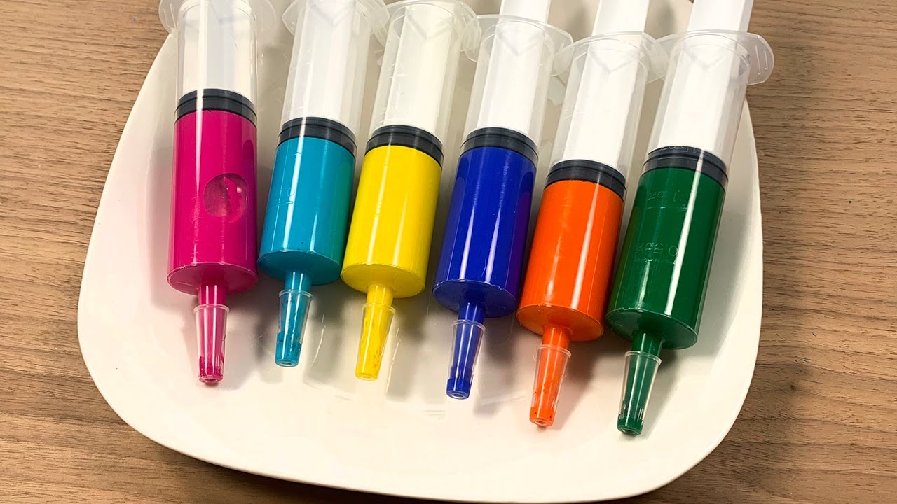 Landscape Painting on Ceramic Plate / Colorful Syringe Injection ...