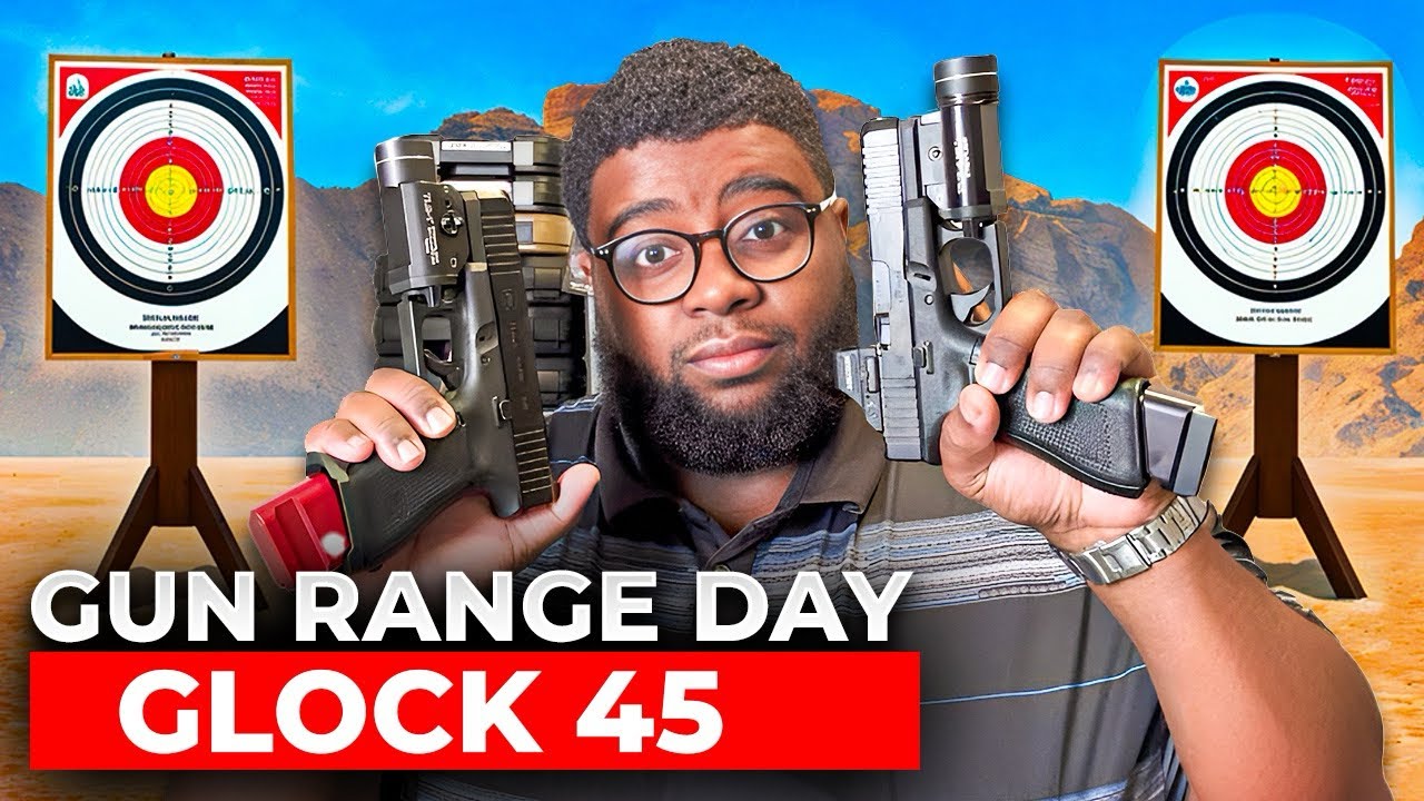 GUN RANGE DAY | GLOCK 45 FIRST SHOTS - YouTube