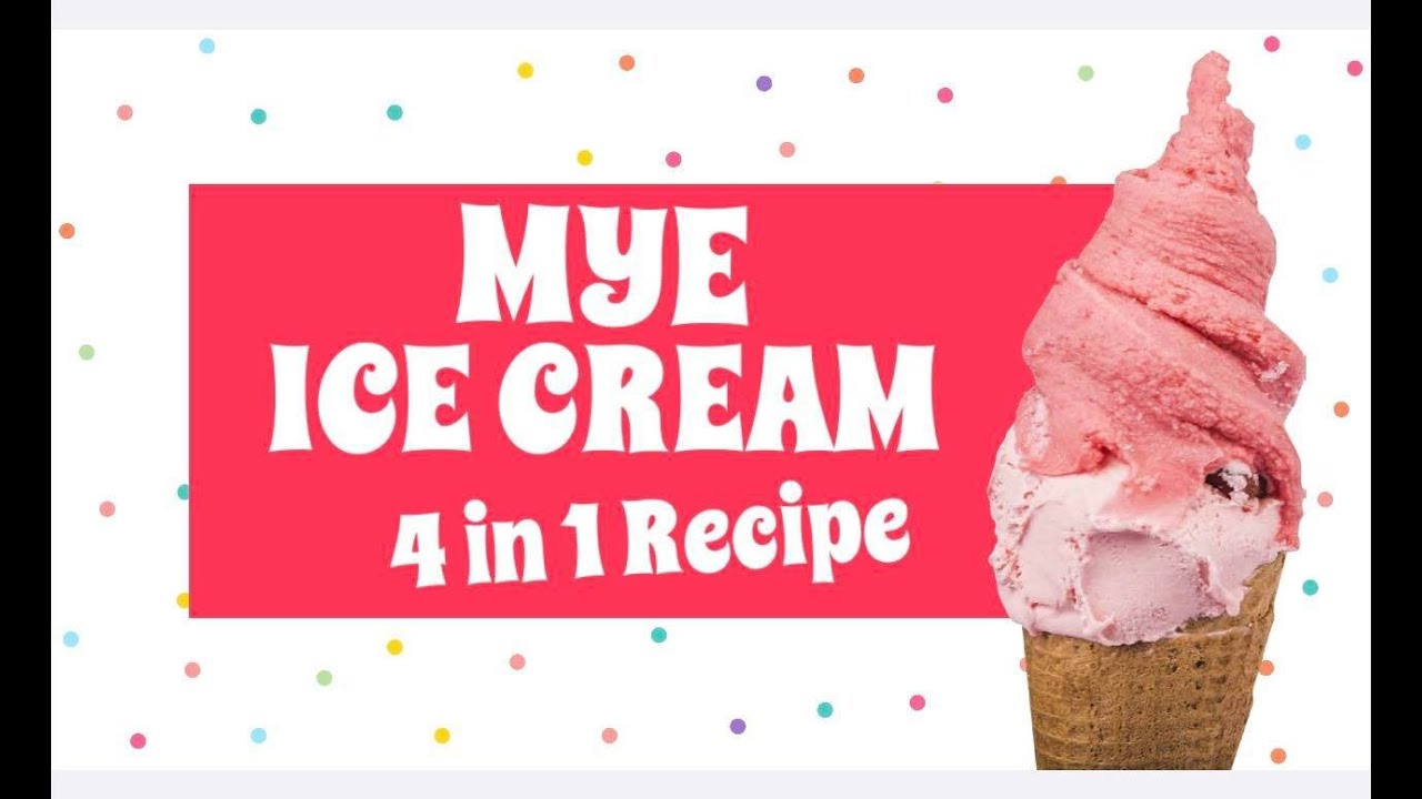 How to make 4 FLAVORS ICE CREAM in 1 basic Mixture - YouTube