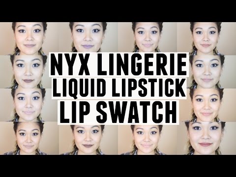 NYX Lingerie Liquid Lipsticks / Lip Swatch / First Impressions