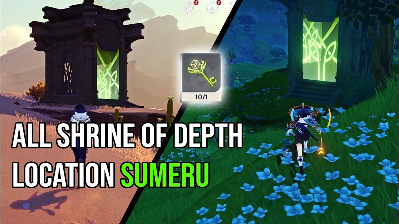 All 10 Shrine of depth Location (Sumeru) - Genshin Impact - YouTube