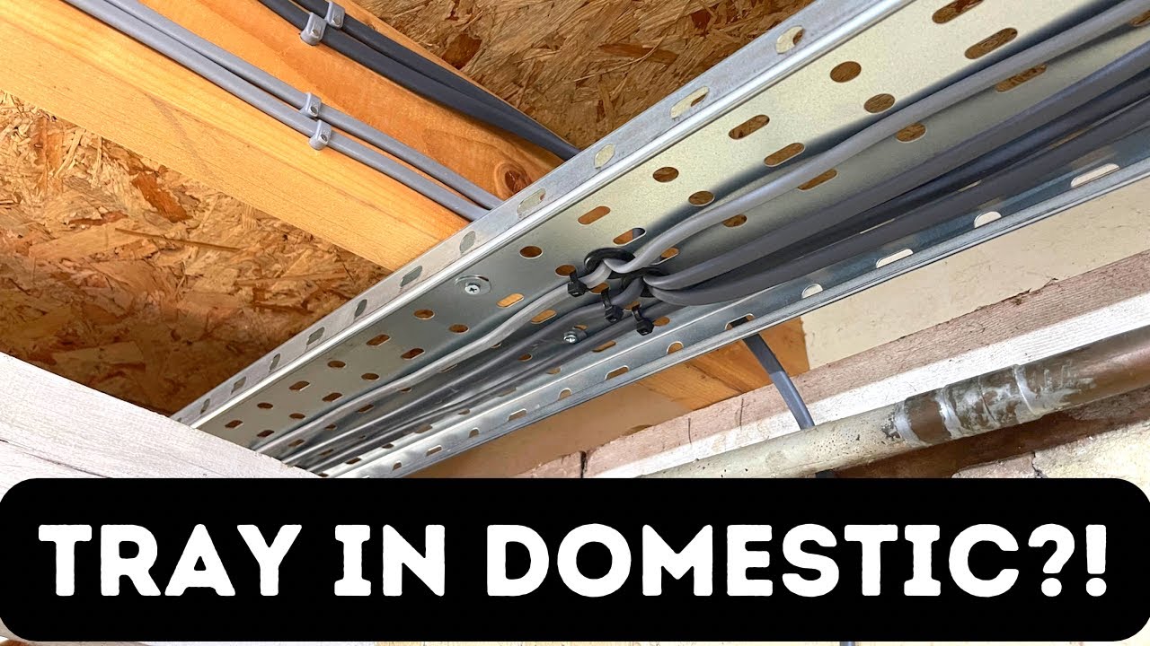 Tray work in domestic Garage - Electrician - YouTube