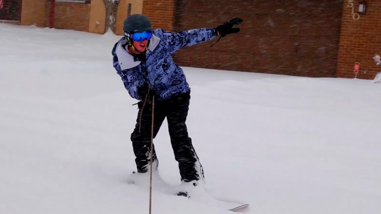 Street Snowboarding In A Blizzard!! - YouTube