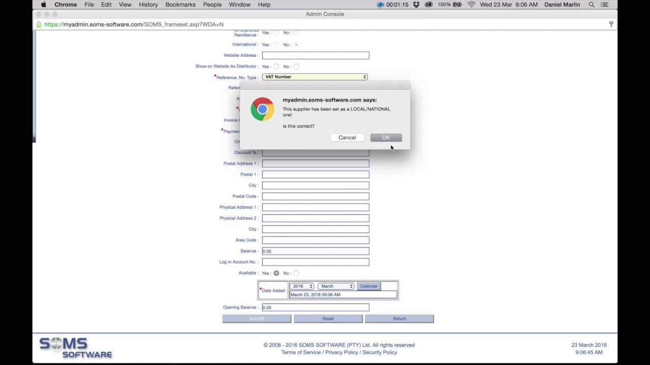 How To Add A Supplier - SOMS Software - YouTube
