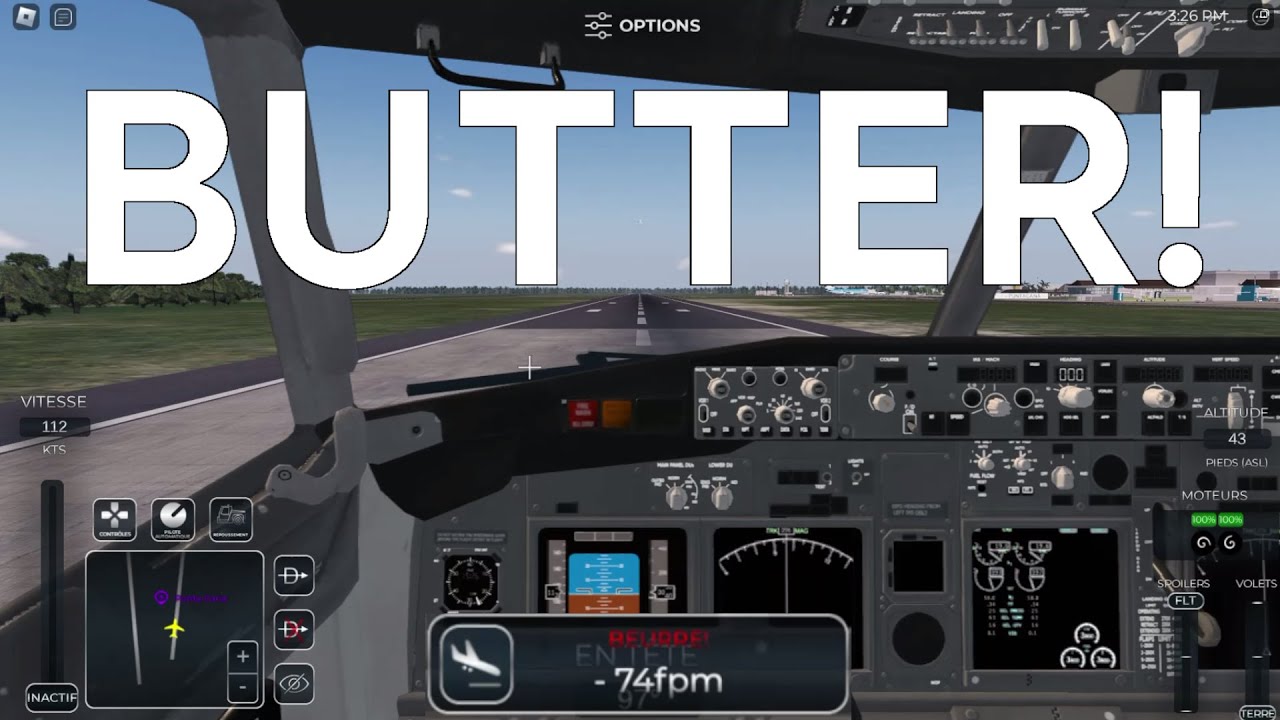 B737 Butter Landing On Cockpit View (Project Flight Roblox) - YouTube