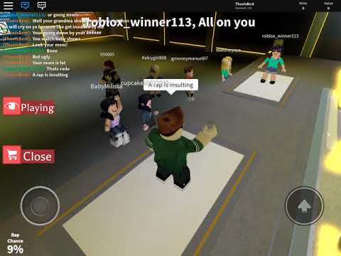 Me rapping on Auto rap battles|Roblox