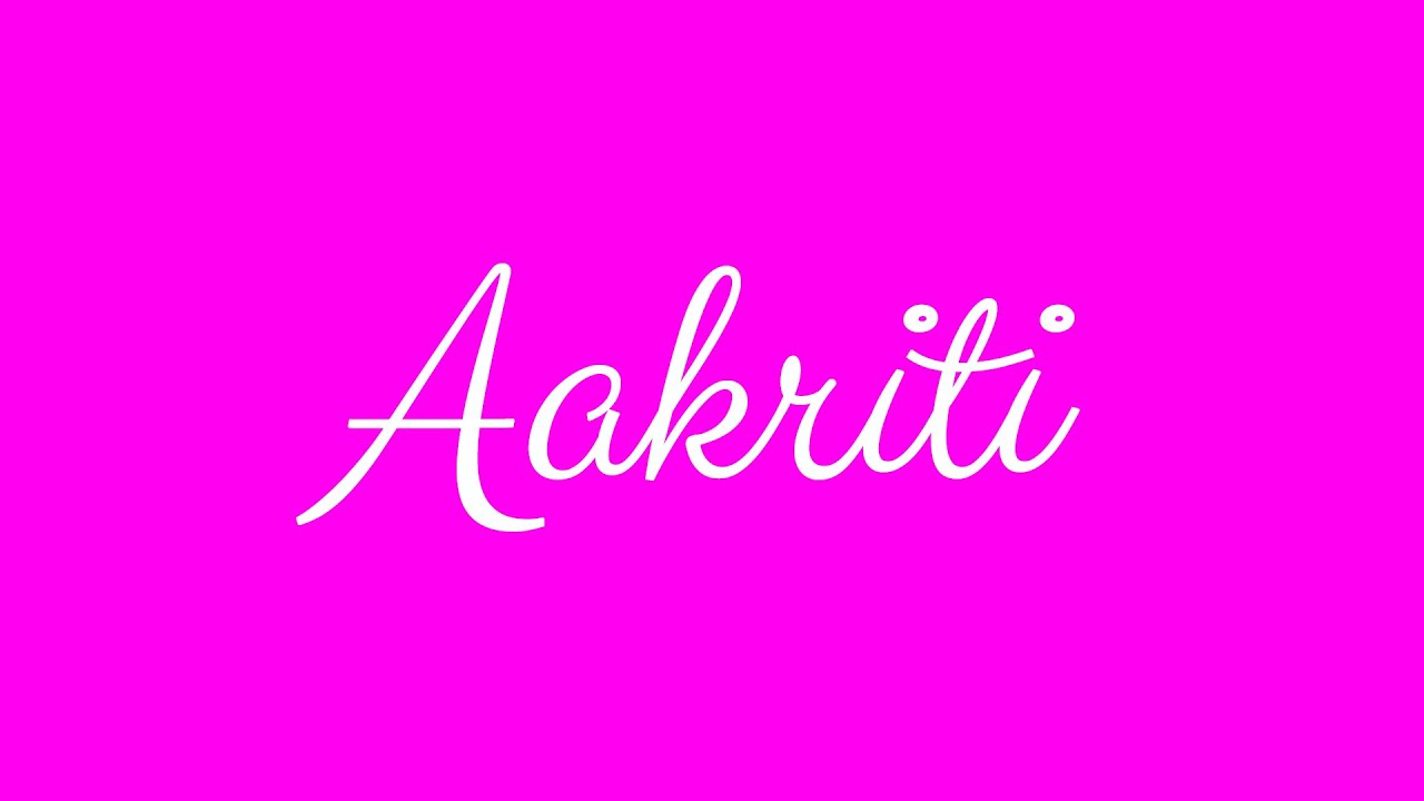 Learn how to Sign the Name Aakriti Stylishly in Cursive Writing - YouTube