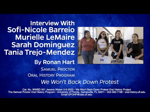 Interview with Sofi-Nicole Barreiro, Murielle LeMaire, Sarah Dominguez, Tania Trejo-Mendez. 2-6-2023