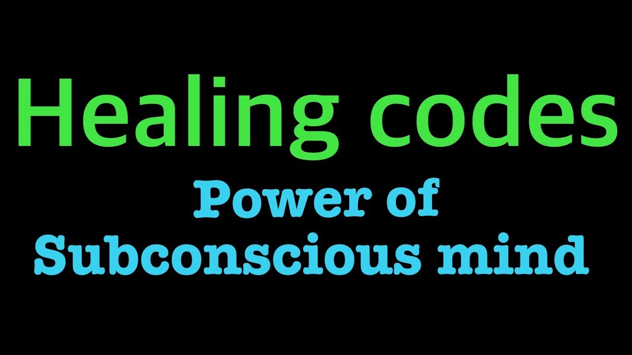 Healing codes ( The power of subconscious mind ) | Tamil | | TU | - YouTube