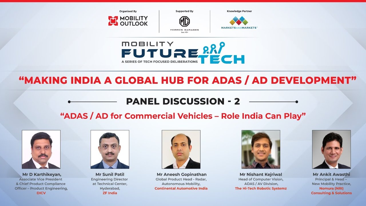 Panel Discussion on “ADAS/ AD for Commercial Vehicles – Role India Can ...