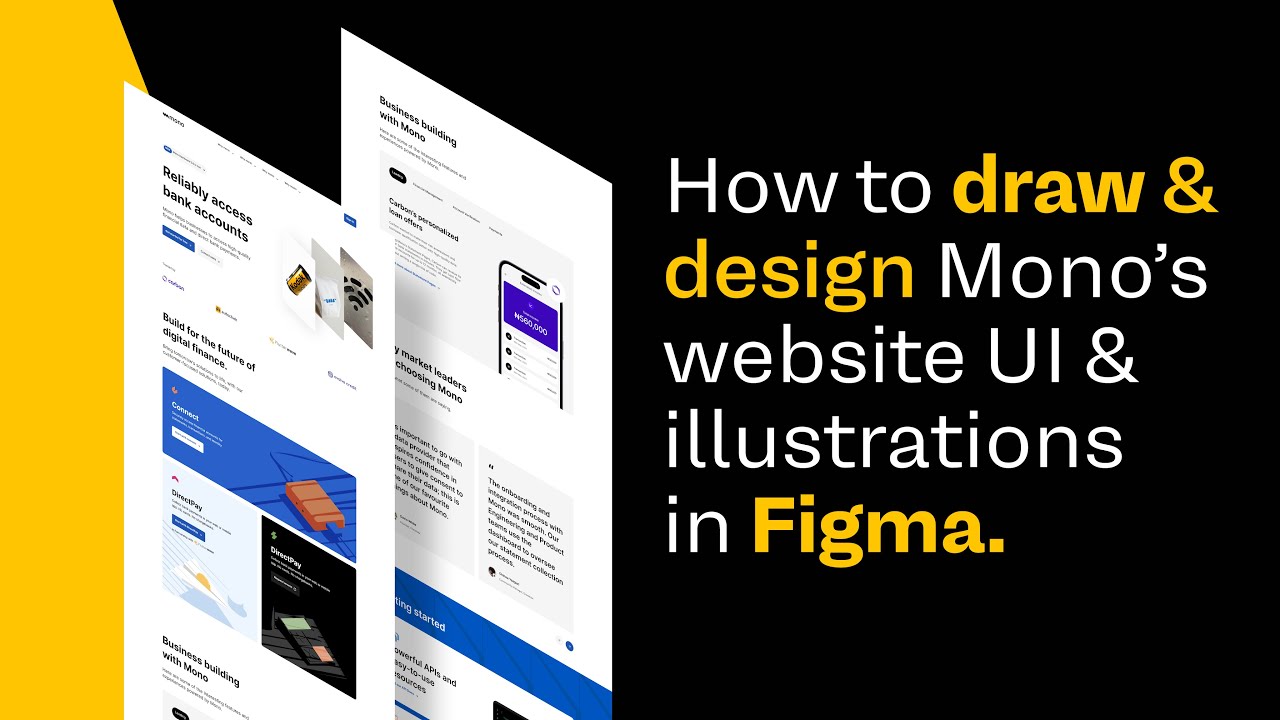 How to draw & design Mono’s website UI & illustrations in Figma. - YouTube