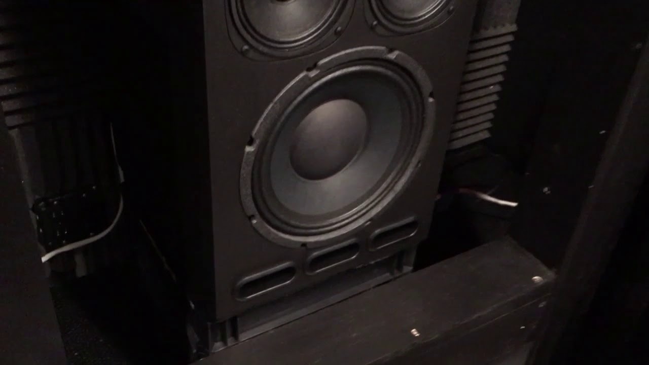Speaker set up behind Home Theater Screen - YouTube