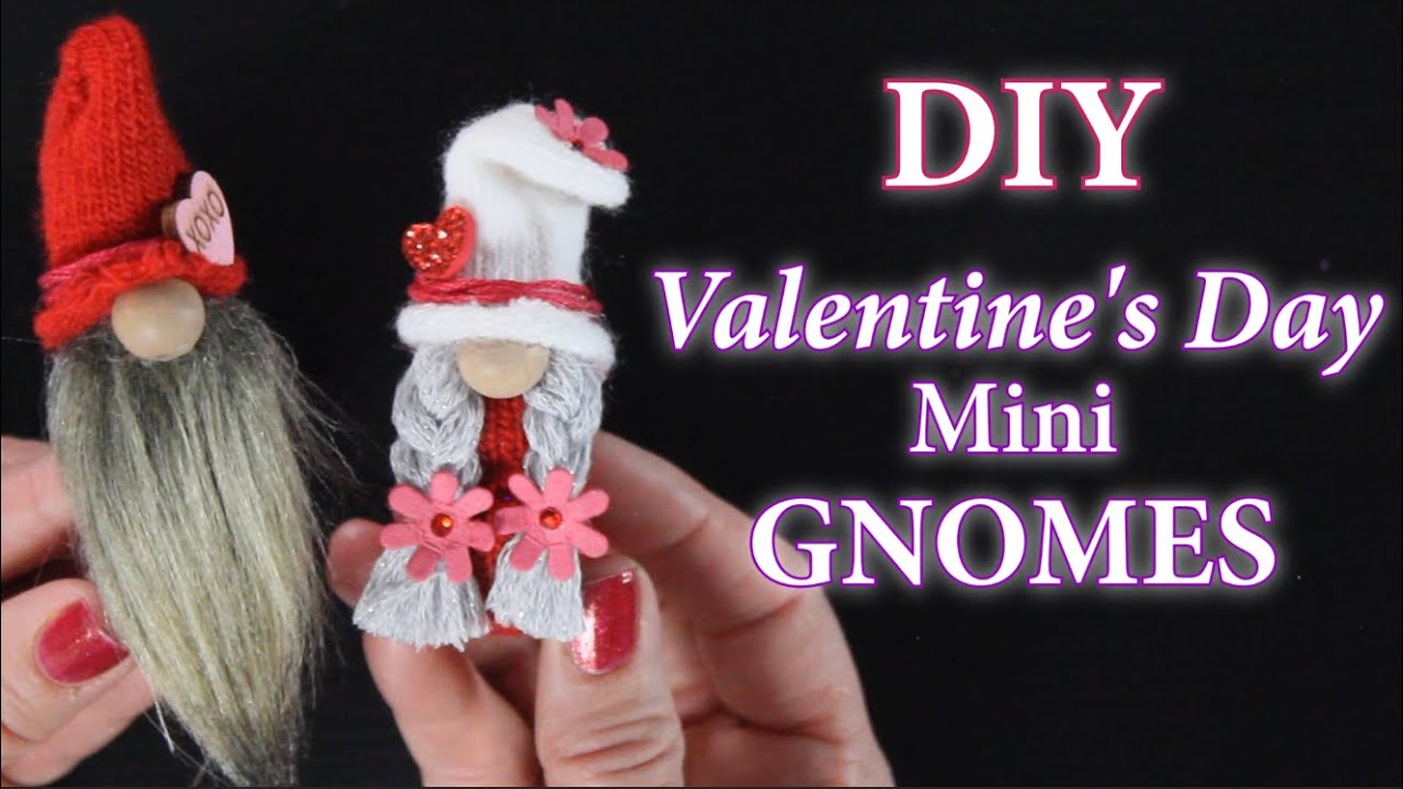 Valentine's Day Mini Gnomes | DIY Mini Gnomes | How To Make Tiny Gnomes | No Sew Gnome Tutorial ...