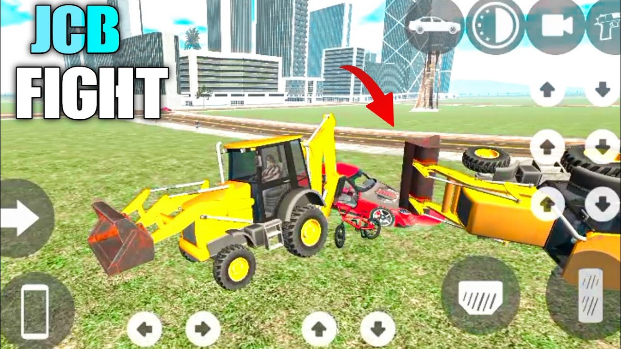 JCB V's JCB Fight indian bike driving 3d - YouTube