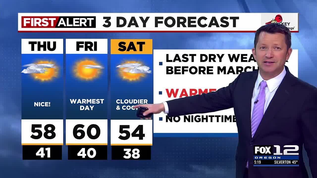 First Alert Wednesday evening FOX 12 weather forecast (2/21) - YouTube