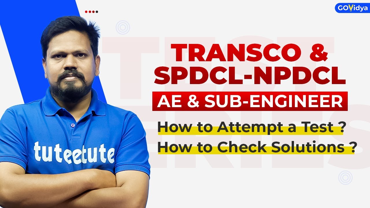 TRANSCO & SPDCL-NPDCL | AE & SUB-ENGINEER | How to Attempt a Test ...