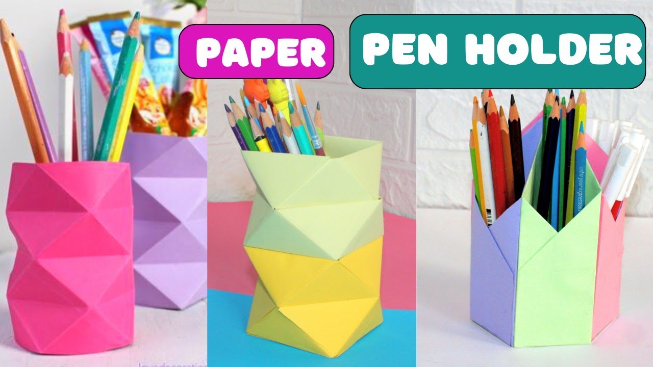 2 Easy Paper Pencil Holder Ideas | DIY Pen Holder | DIY Paper Craft ...