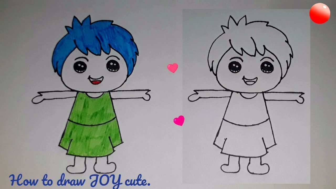 Hướng dẫn vẽ nhân vật JOY dễ thương || How to draw Joy cute || HUYỀN ...