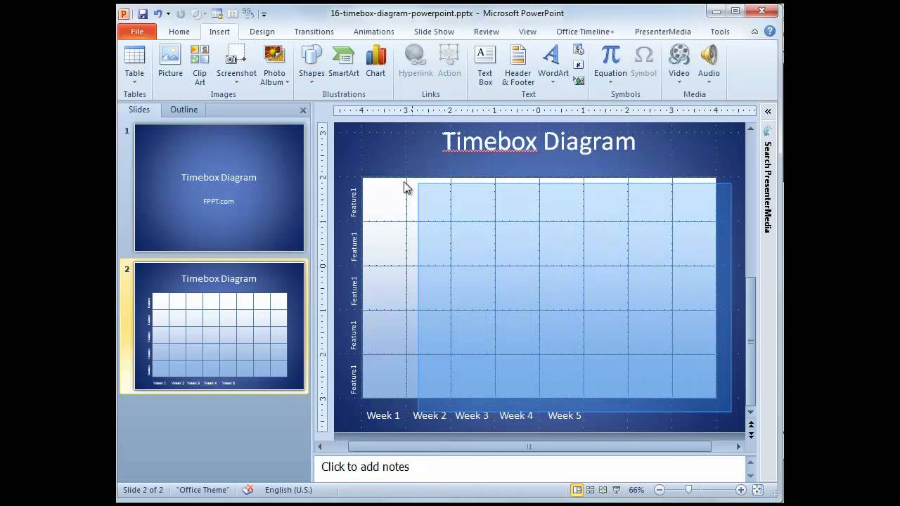Create a Timebox diagram in PowerPoint - YouTube