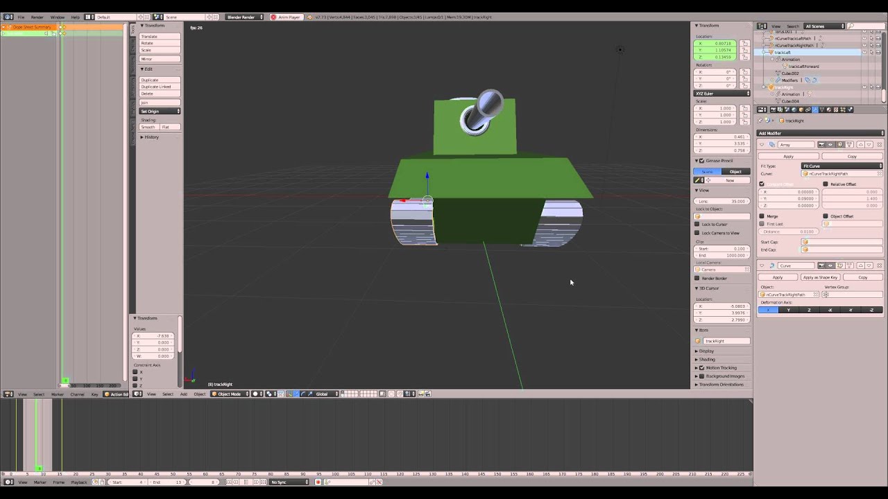 Blender Tank Tracks - YouTube