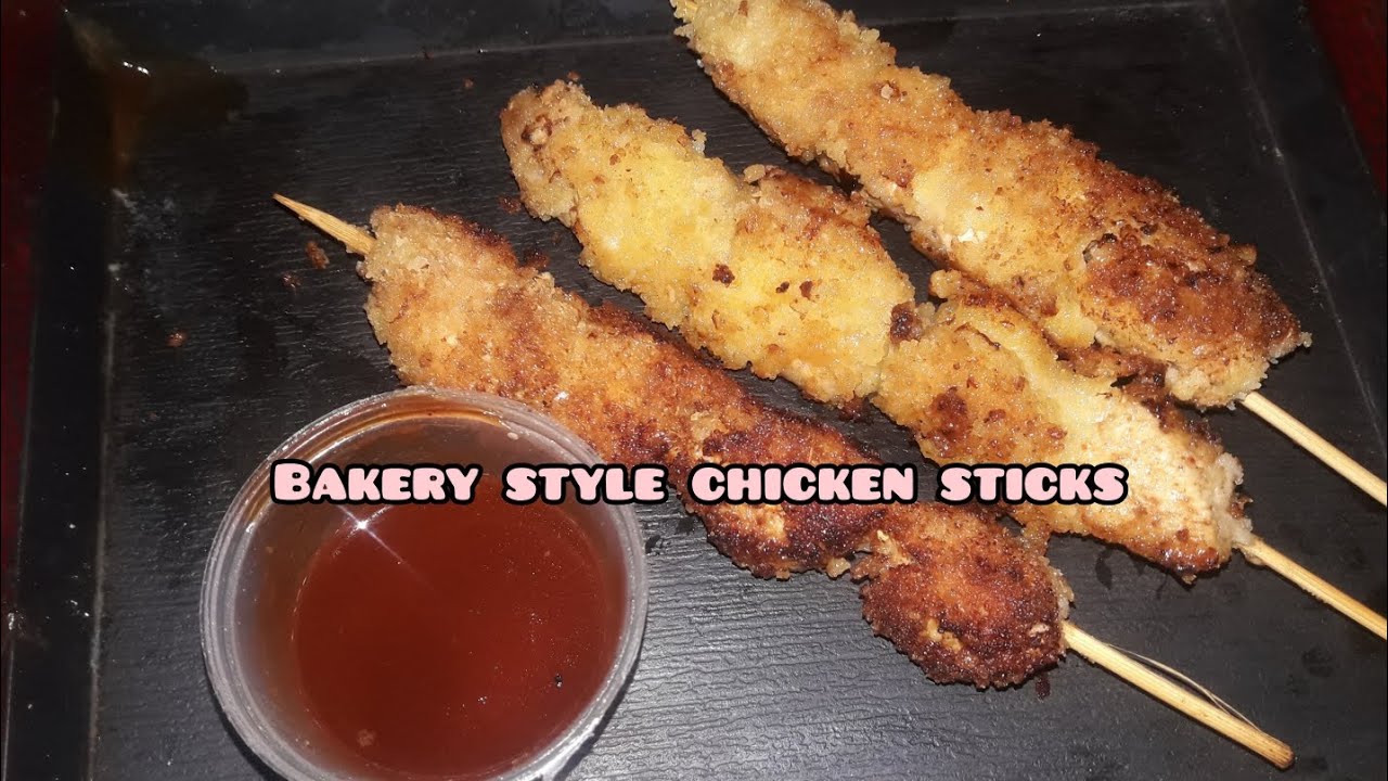 bakery style chicken sticks recipe/easy evening snacks to make at home ...