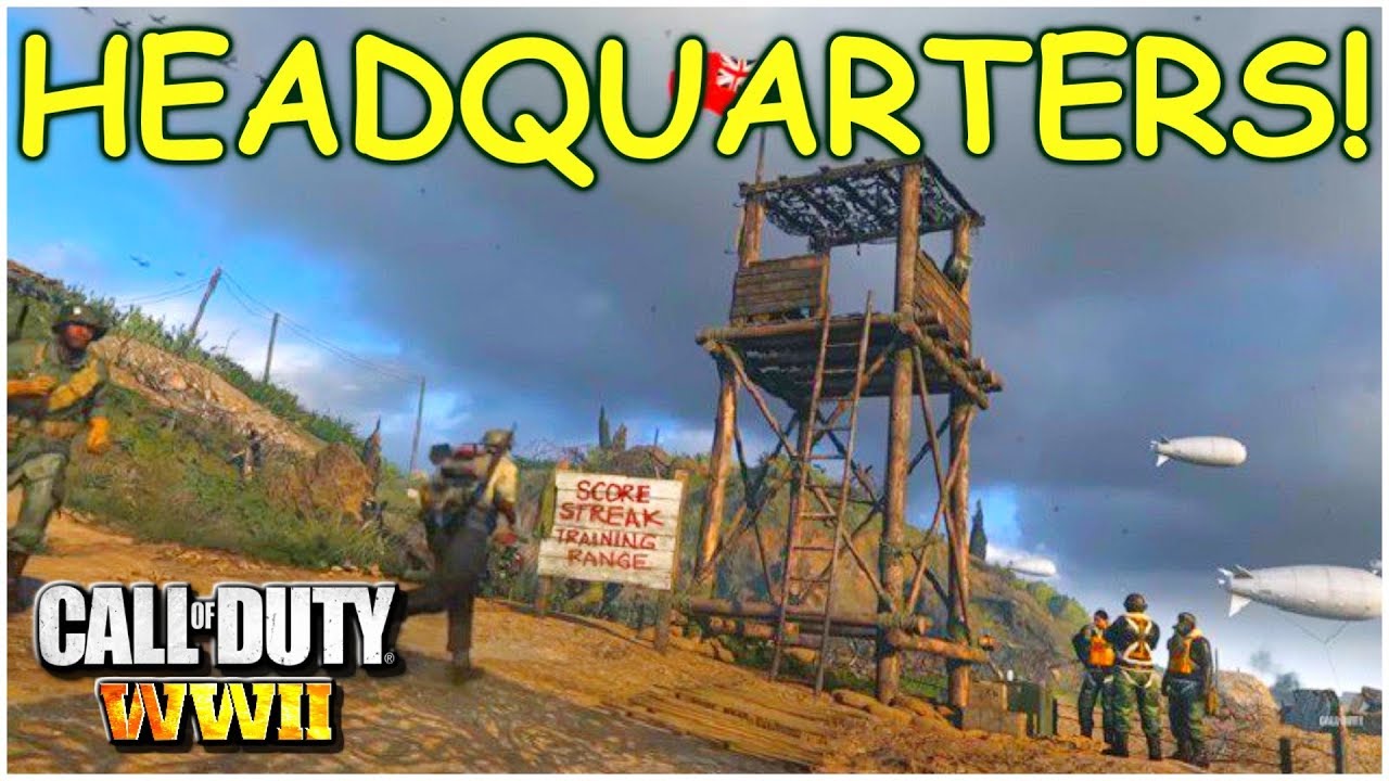 NEW "HEADQUARTERS" DLC MULTIPLAYER MAP GAMEPLAY in COD WWII - YouTube
