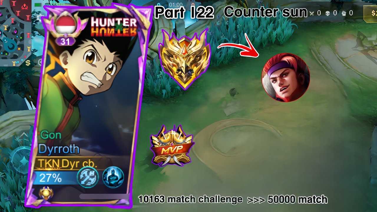 Part 122 | Dyrroth Vs Sun | Tutorial Laning Phase Counter Sun Meta Figther - YouTube