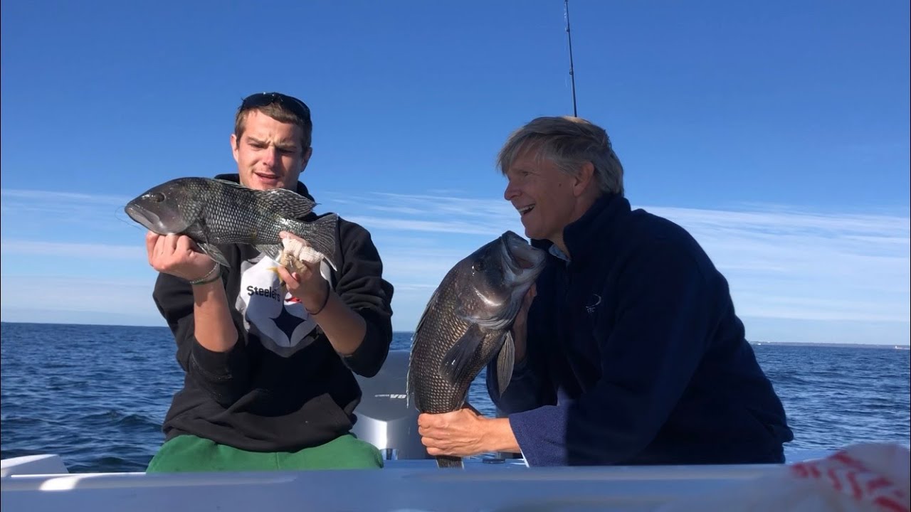 BLACK SEA BASS CATCH, CLEAN & COOK - Rhode Island Inshore Fishing - Ep ...