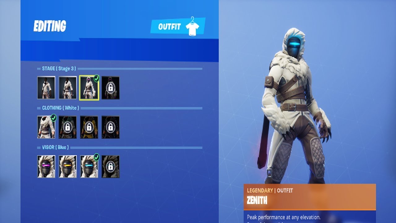 Unlocking Zenith Stage 3 Visor on Fortnite Battle Royale - YouTube
