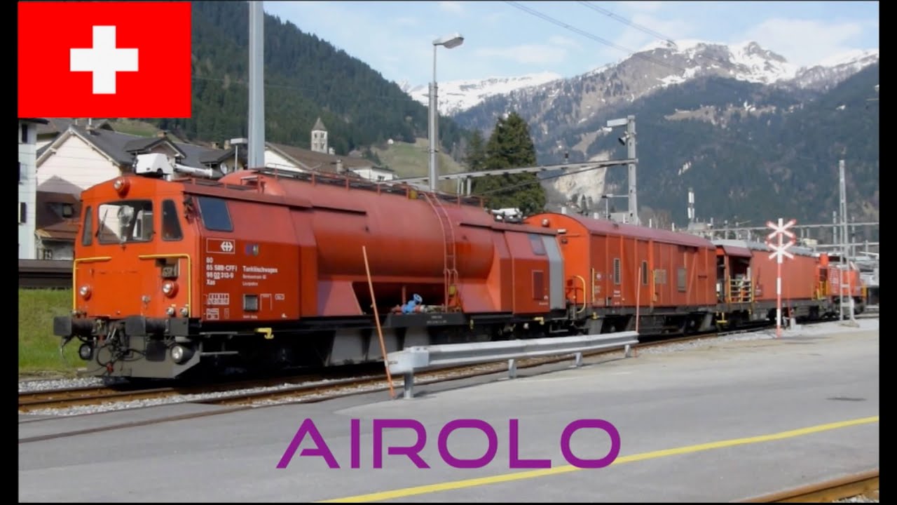 Switzerland: Gotthard Railway Rescue Train at Airolo - YouTube