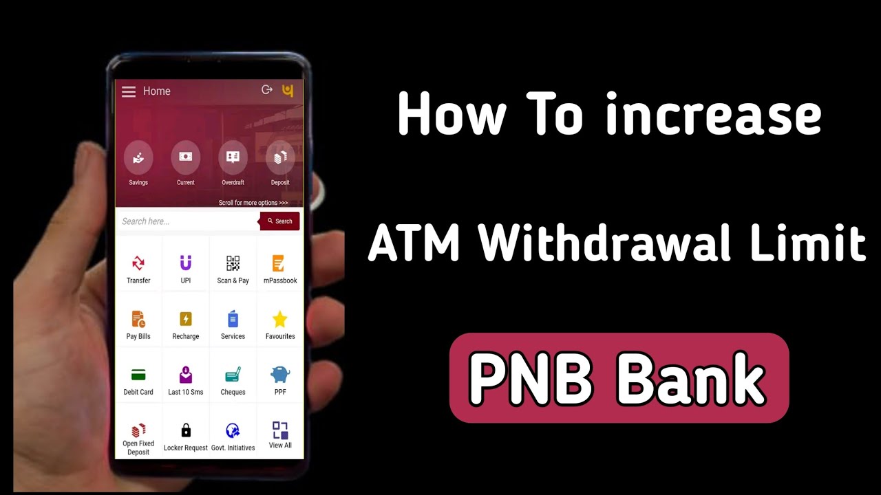 how to increase atm withdrawal limit in pnb | pnb me atm withdrawal limit kaise badhaye - YouTube