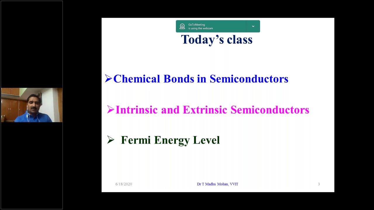 Semiconductor Physics-Intrinsic carrier concentration & its fermi level ...