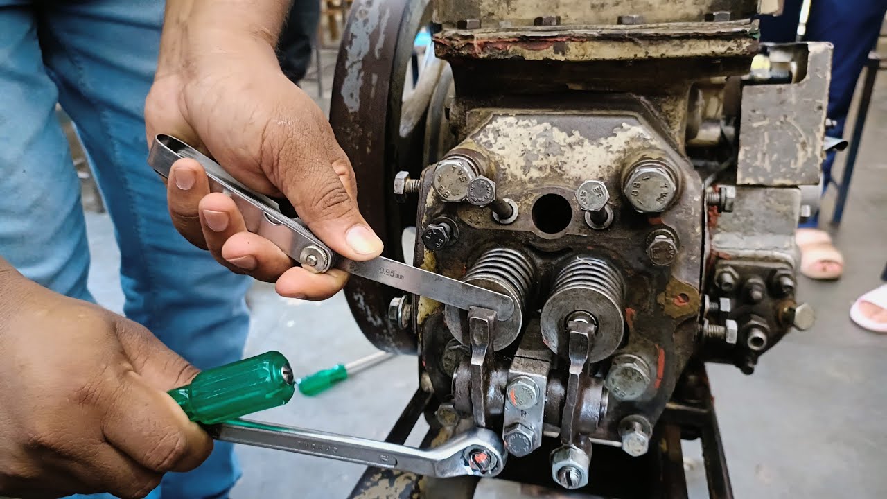 How to adjust tappet of power tiller. Tappet setting - YouTube