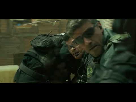 Triple Frontier movie fight scene entry HD