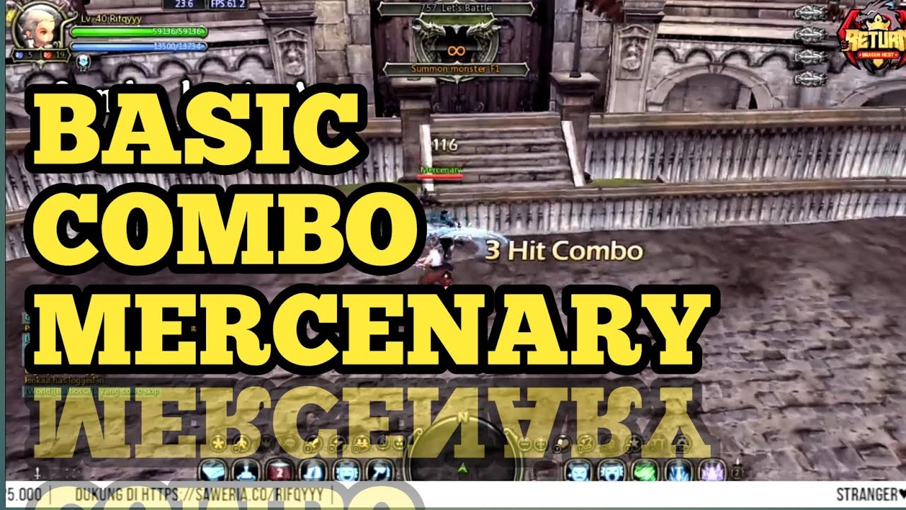Tutorial Combo Basic Mercenary Axe/Hammer | Dragon Nest Return (PC) - YouTube
