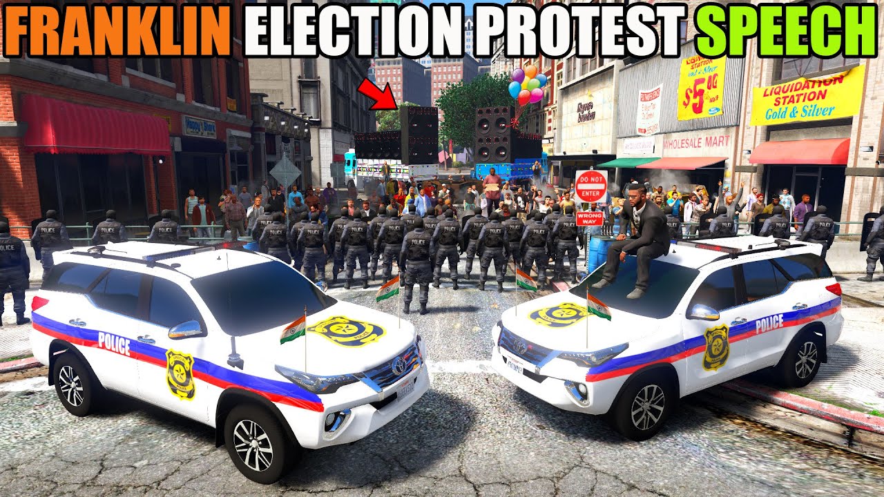FRANKLIN ELECTION PROTEST SPEECH | GTA 5 😲 - YouTube